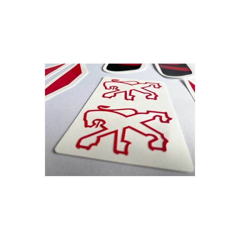 Pack stickers Peugeot 103 RCX Rouge et Noir - Mobz